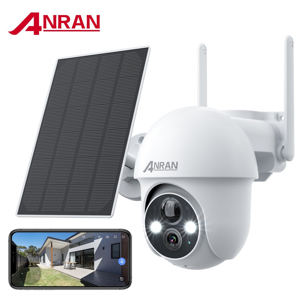 2K Solar Security Camera with Spotlight, ANRAN 360° View Wireless Outd – MonsterDeals.io