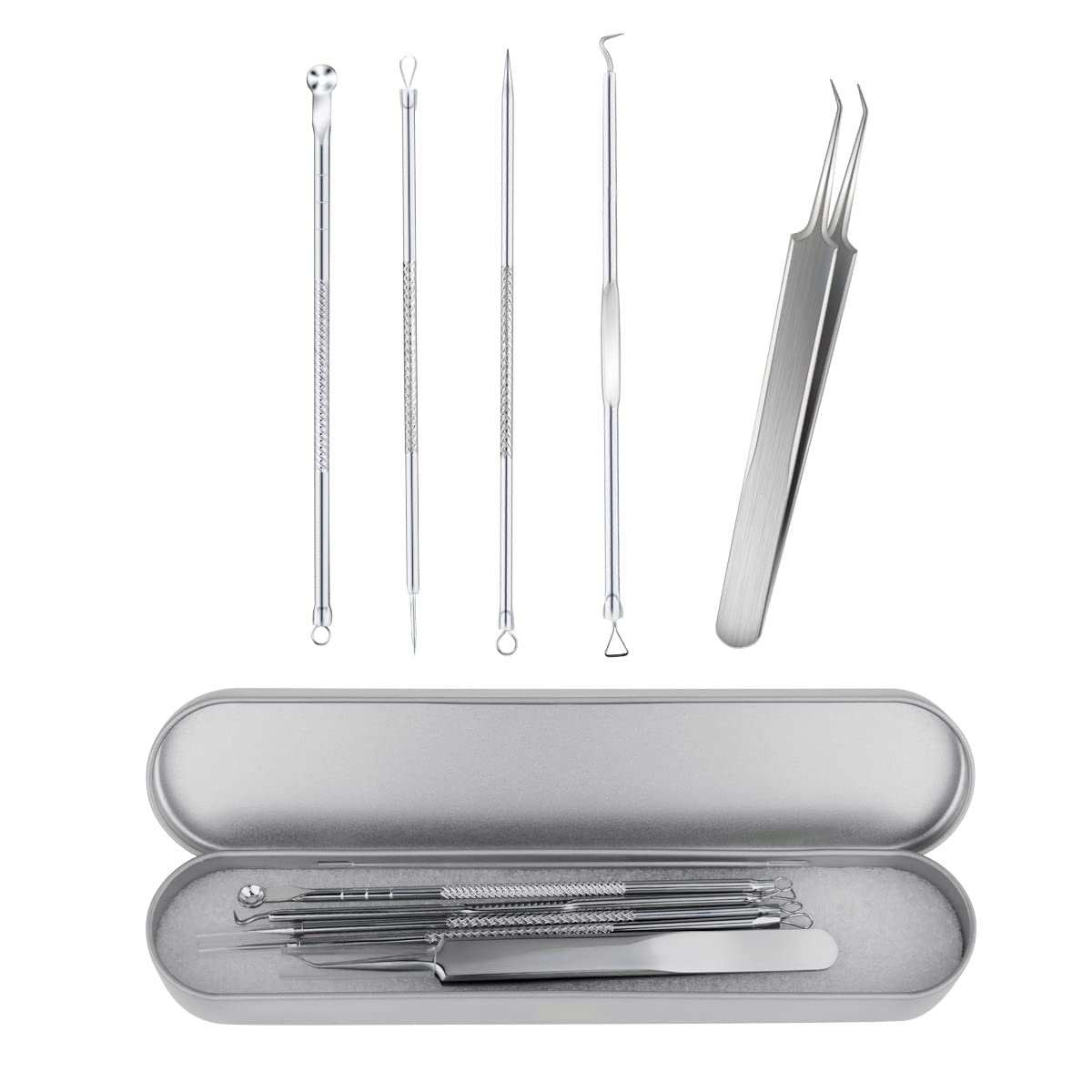 Blackhead Remover Tool Pimple Popper Tool Kit 5 Pack Blackhead Extract ...