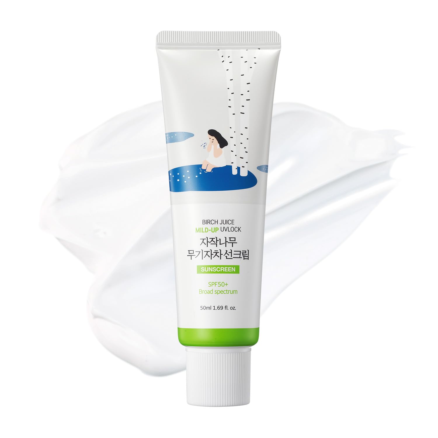 ROUND LAB Birch Juice Mild-up Sunscreen UV LOCK 1.69 Fl Oz | SPF 50+ b ...