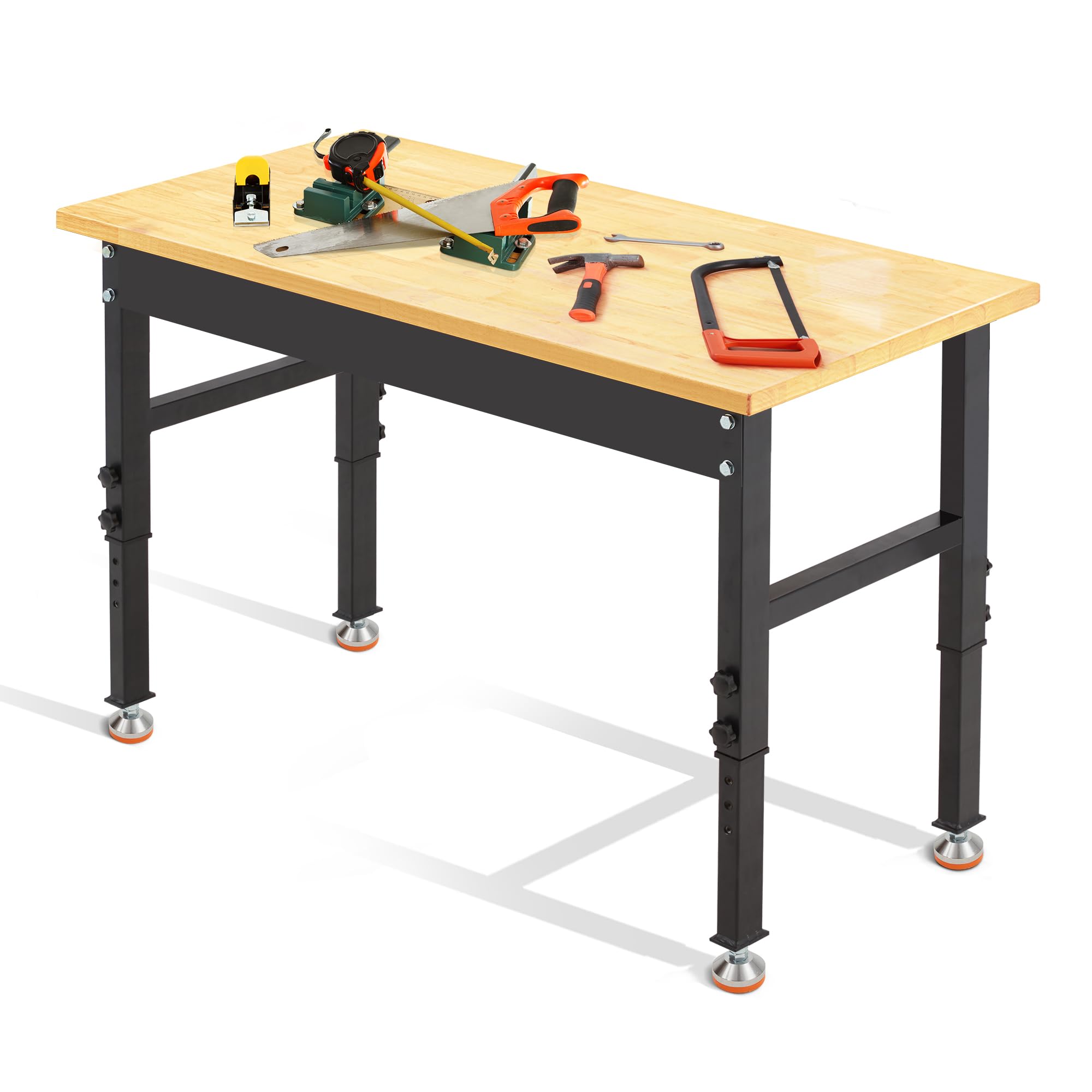 Antifir 48" Adjustable Workbench,Heavy Duty Workstation with Rubber Wo ...