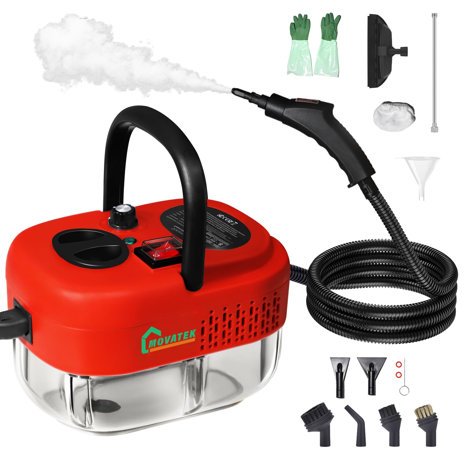 Handheld Steam Cleaner with 1200ml Large Water Tank & High Pressure ...