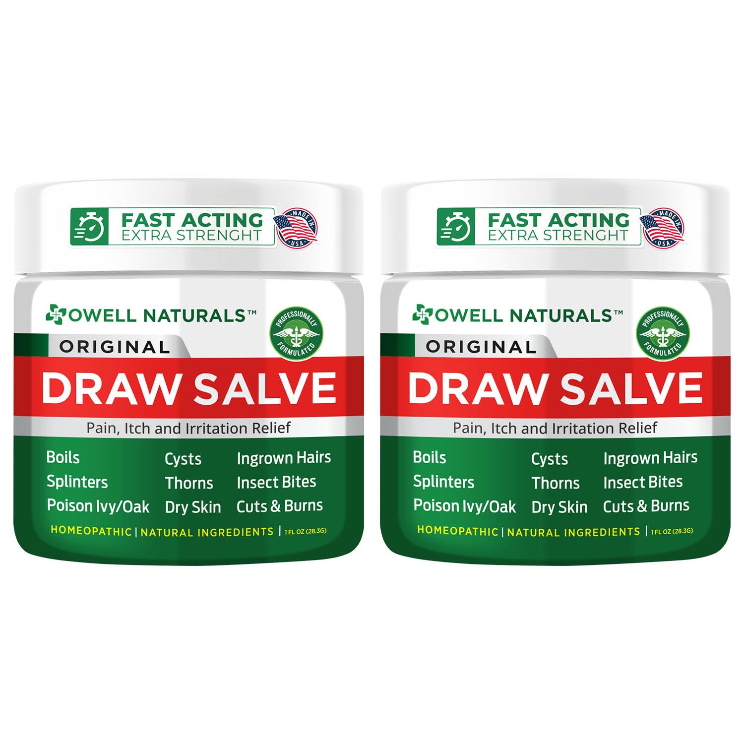 OWELL NATURALS Drawing Salve Ointment Fast Acting Formula for Skin, Sp ...