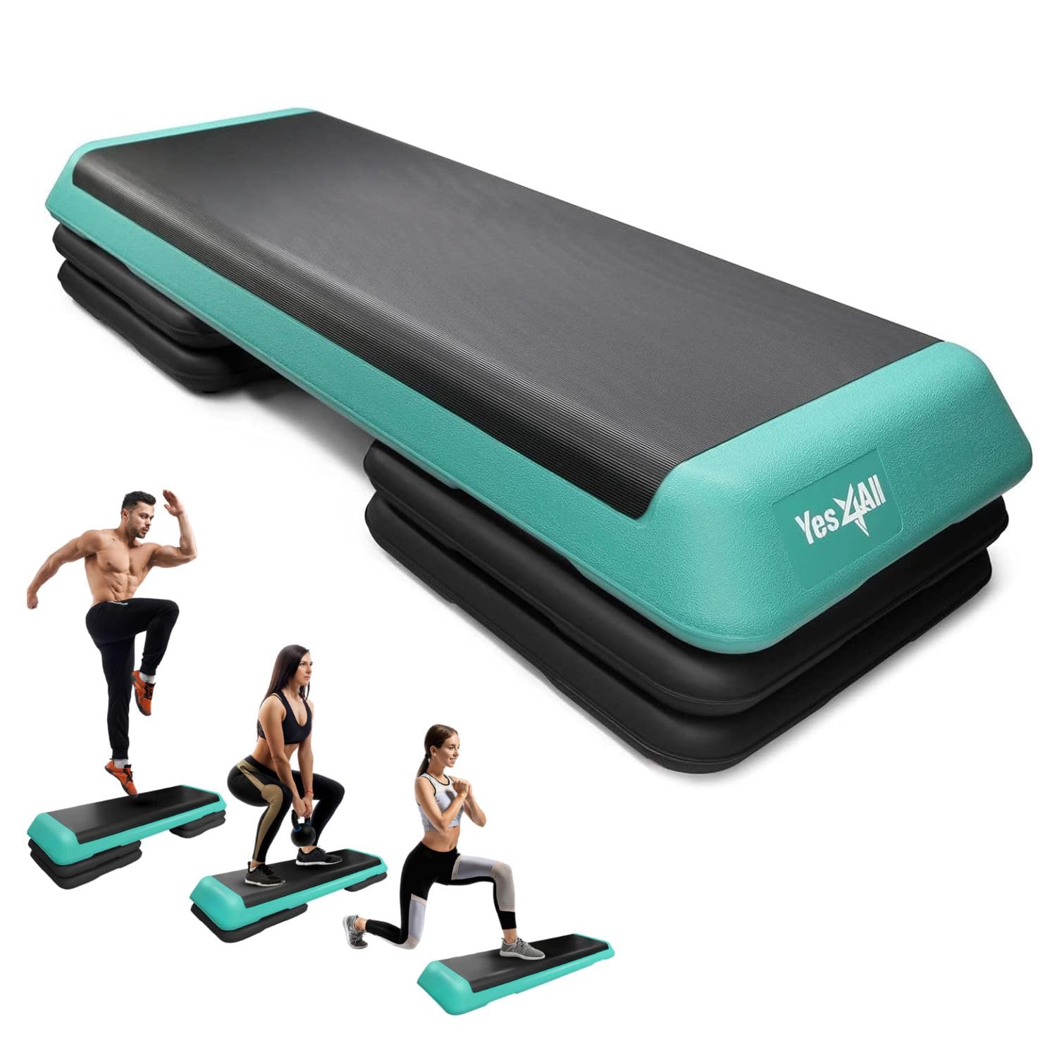 Yes4All Adjustable Workout Aerobic Exercise Step Platform Health Club ...