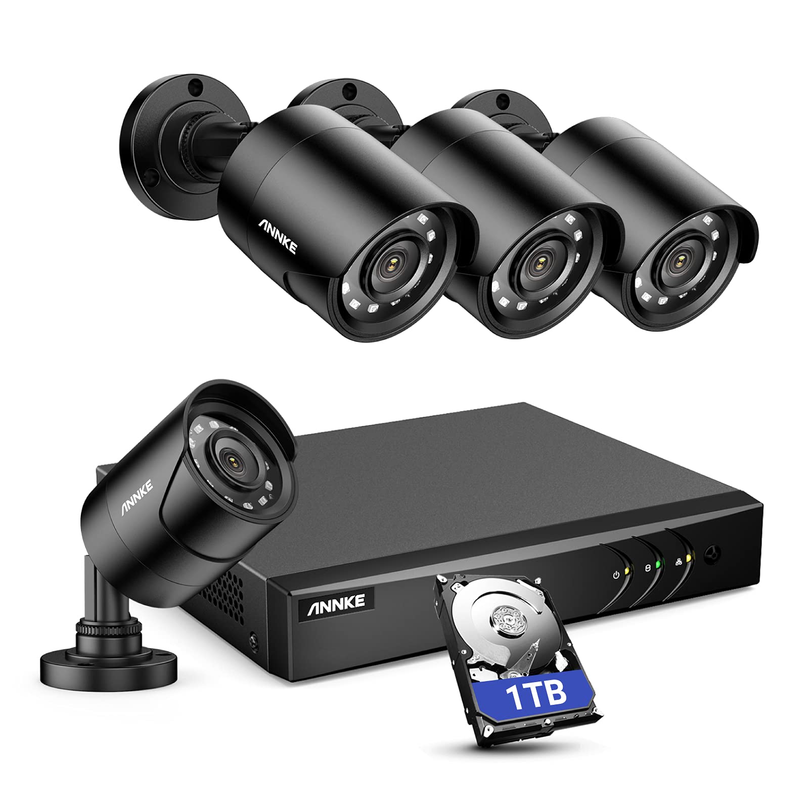 ANNKE 8CH H.265+ 3K Lite Surveillance Security Camera System with AI H ...