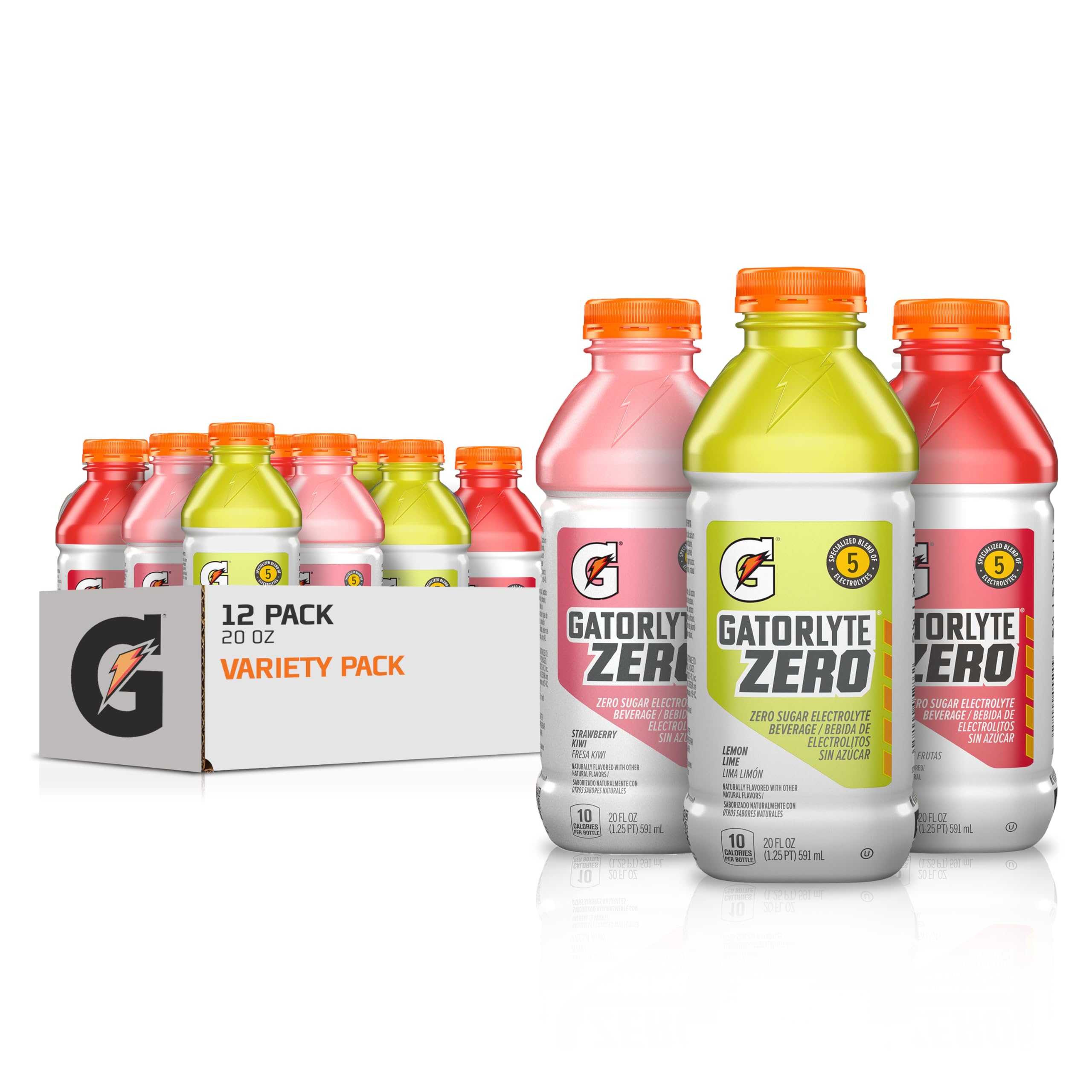 Gatorlyte Zero Rehydration Electrolyte Drink, 3 Flavor Variety Pack, S ...