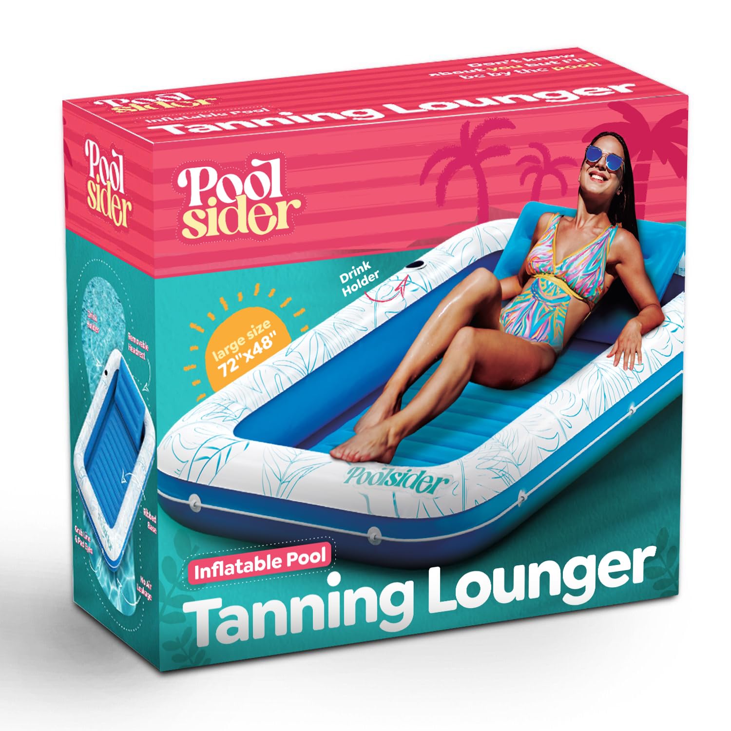Premium Inflatable Tanning Pool Lounger | Large Inflatable Tanning Bed ...