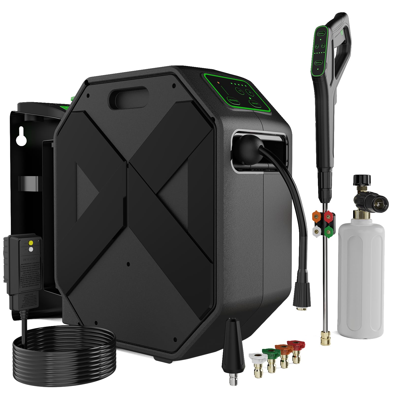 DECOKTOOL Wall Mounted Pressure Washer - 3500 PSI, 2.5 GPM Electric Po ...