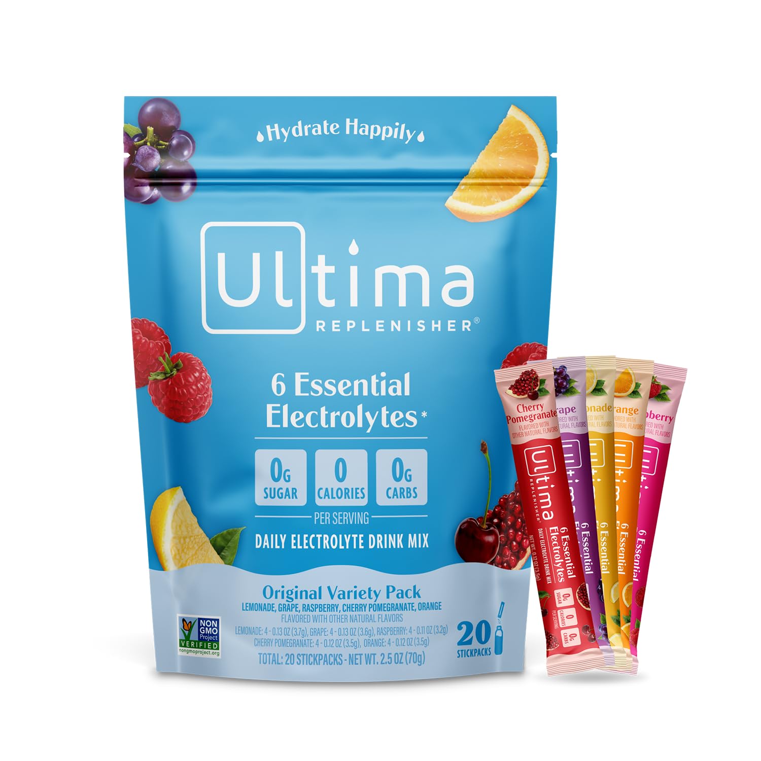 Ultima Replenisher Daily Electrolyte Drink Mix – Original Variety, 20 ...