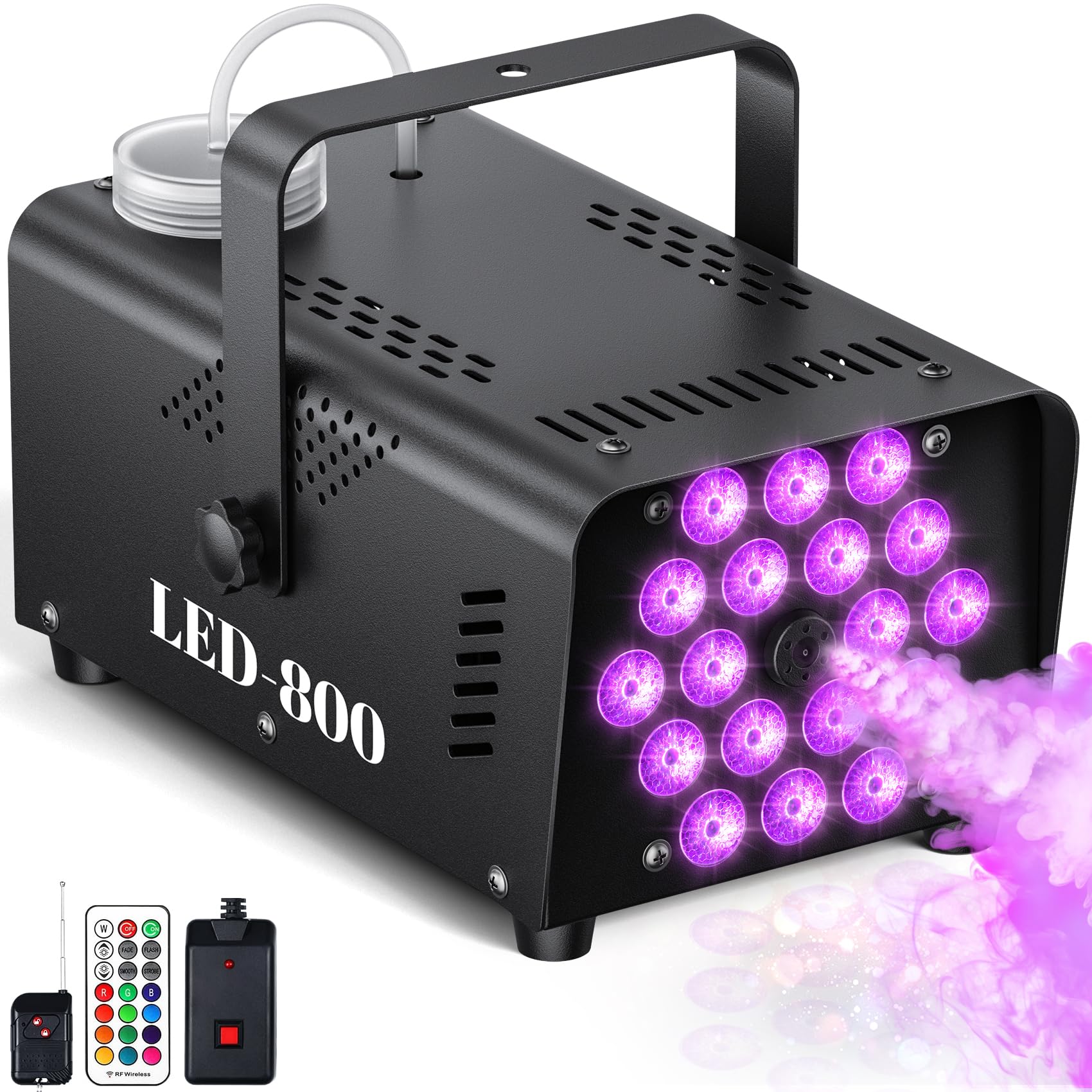 MLIKOEU Fog Machine, 800W Smoke Machine With 13-Color LED Effects, 350 ...