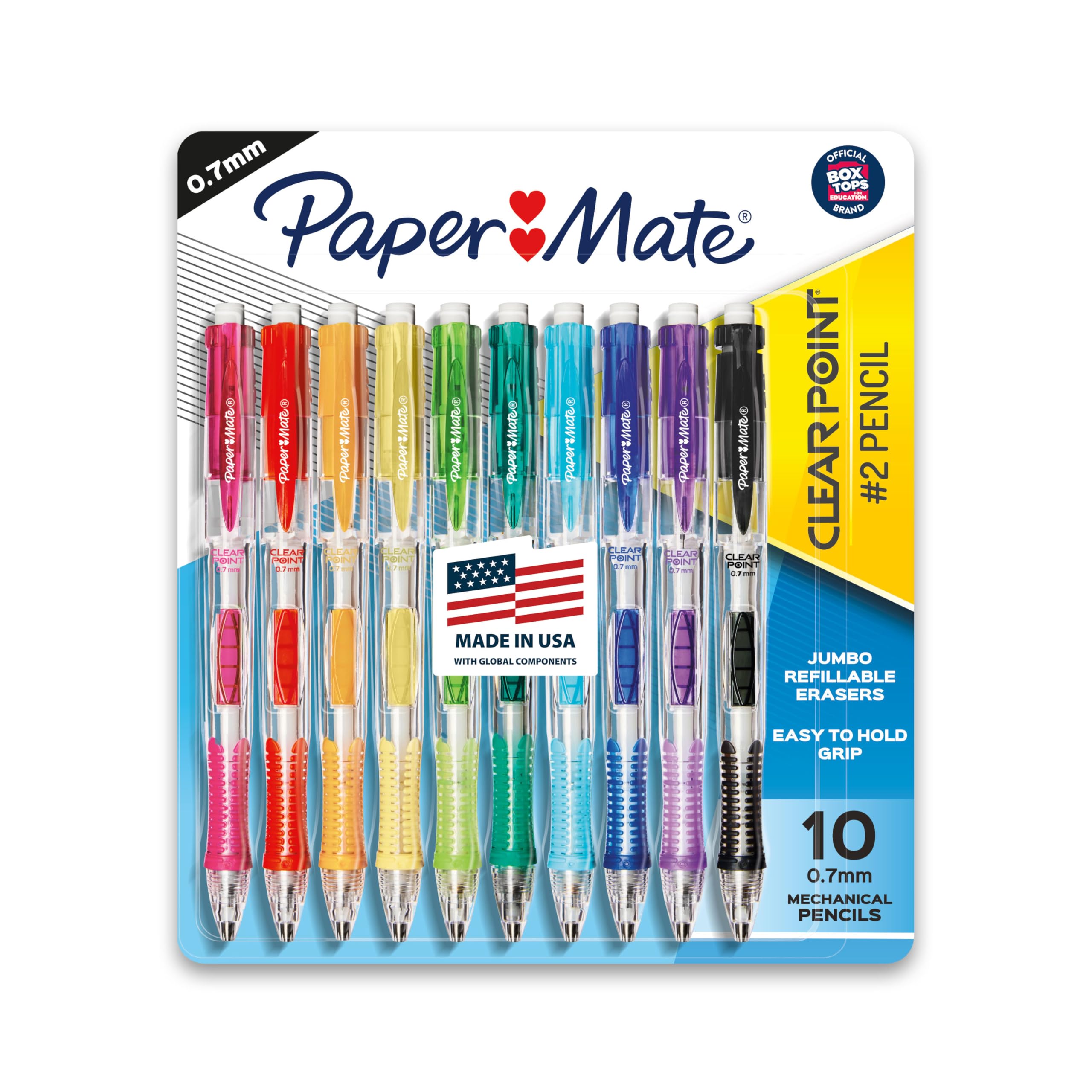 Paper Mate Clearpoint Mechanical Pencils, 0.7mm HB #2 Pencil Lead, 2 P ...