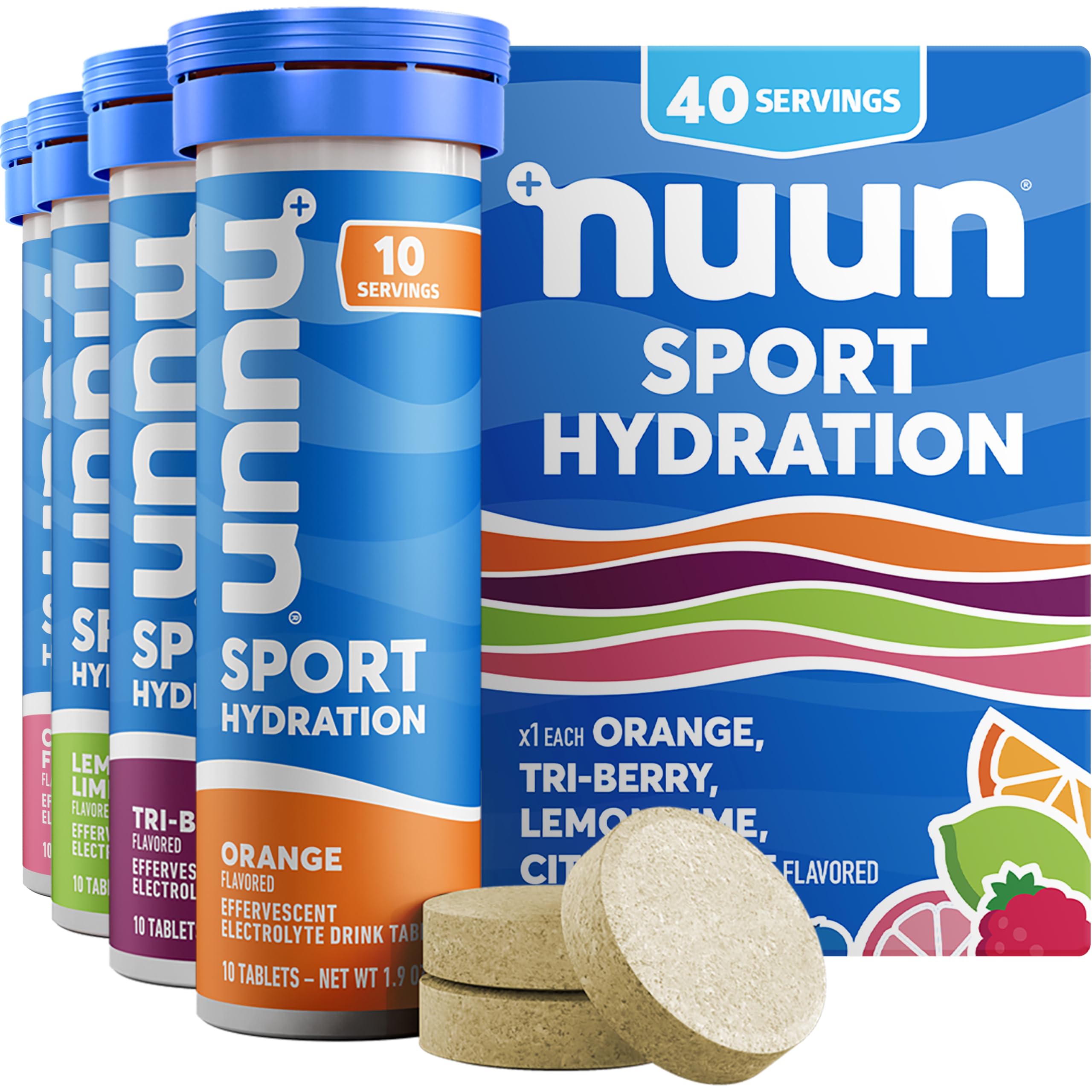 Nuun Sport: Electrolyte-Rich Sports Drink Tablets, Citrus Berry Mixed ...