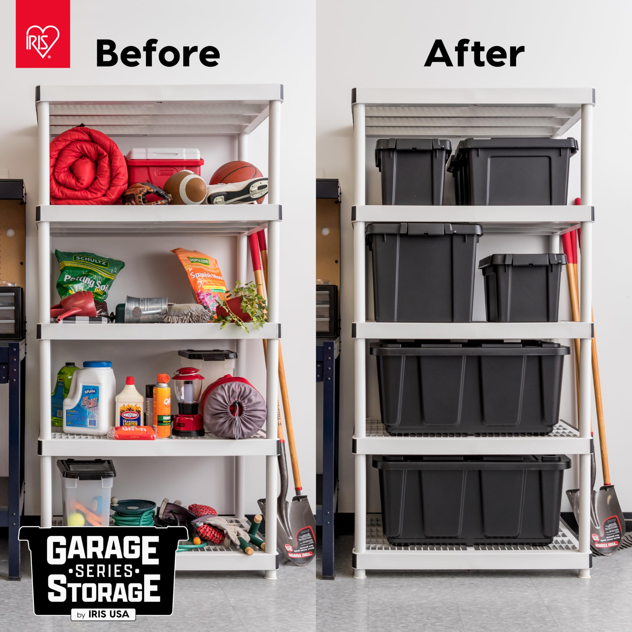 IRIS USA 20 Gallon Lockable Storage Bins with Lids, 6 Pack - Made in U ...