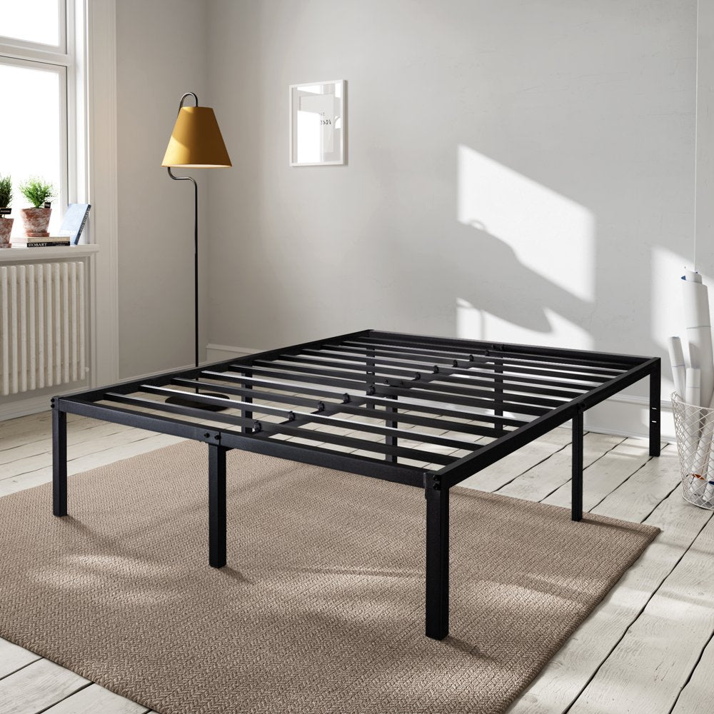 Amolife Heavy Duty Queen Size Metal Platform Bed Frame with 16.5'' Lar ...