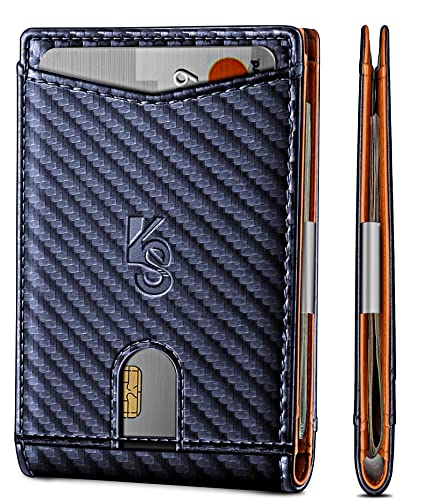 KEMISANT Men Wallet, Slim Leather Wallet Money Clip for Men 11 Cards 3 ...