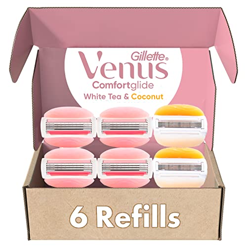 Gillette Venus Womens Razor Blade Refills, Venus ComfortGlide White Te ...