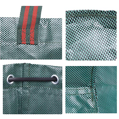 80 Gallons Reusable Garden Waste Bags - 4 Pack Reusable Lawn Bags (H33 ...