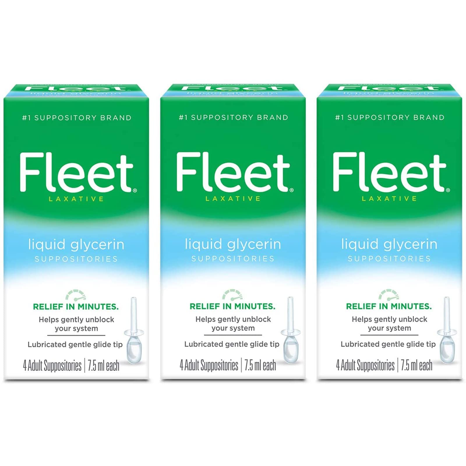Fleet Liquid Glycerin Suppositories for Adult Constipation, 4 Supposit ...