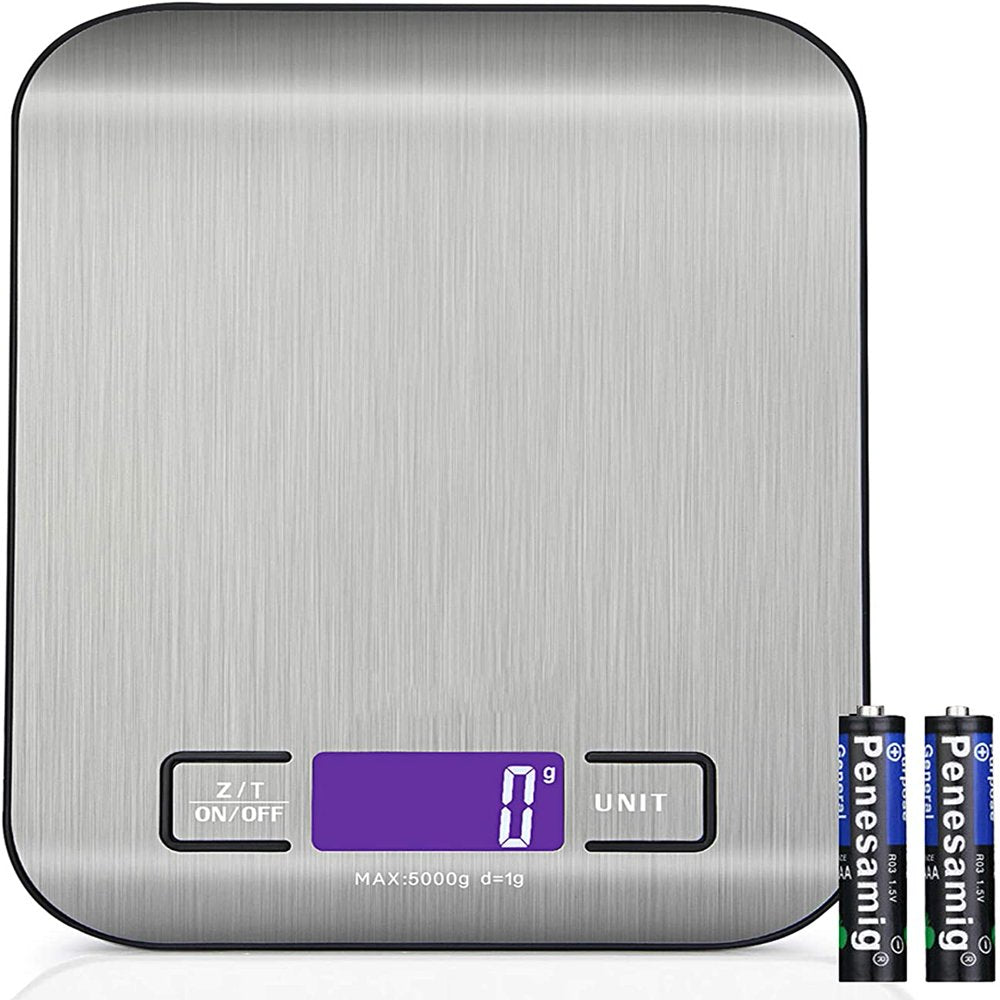 Food Kitchen Scale, Weight Grams and Oz, LED Backlit Display, Stainles ...