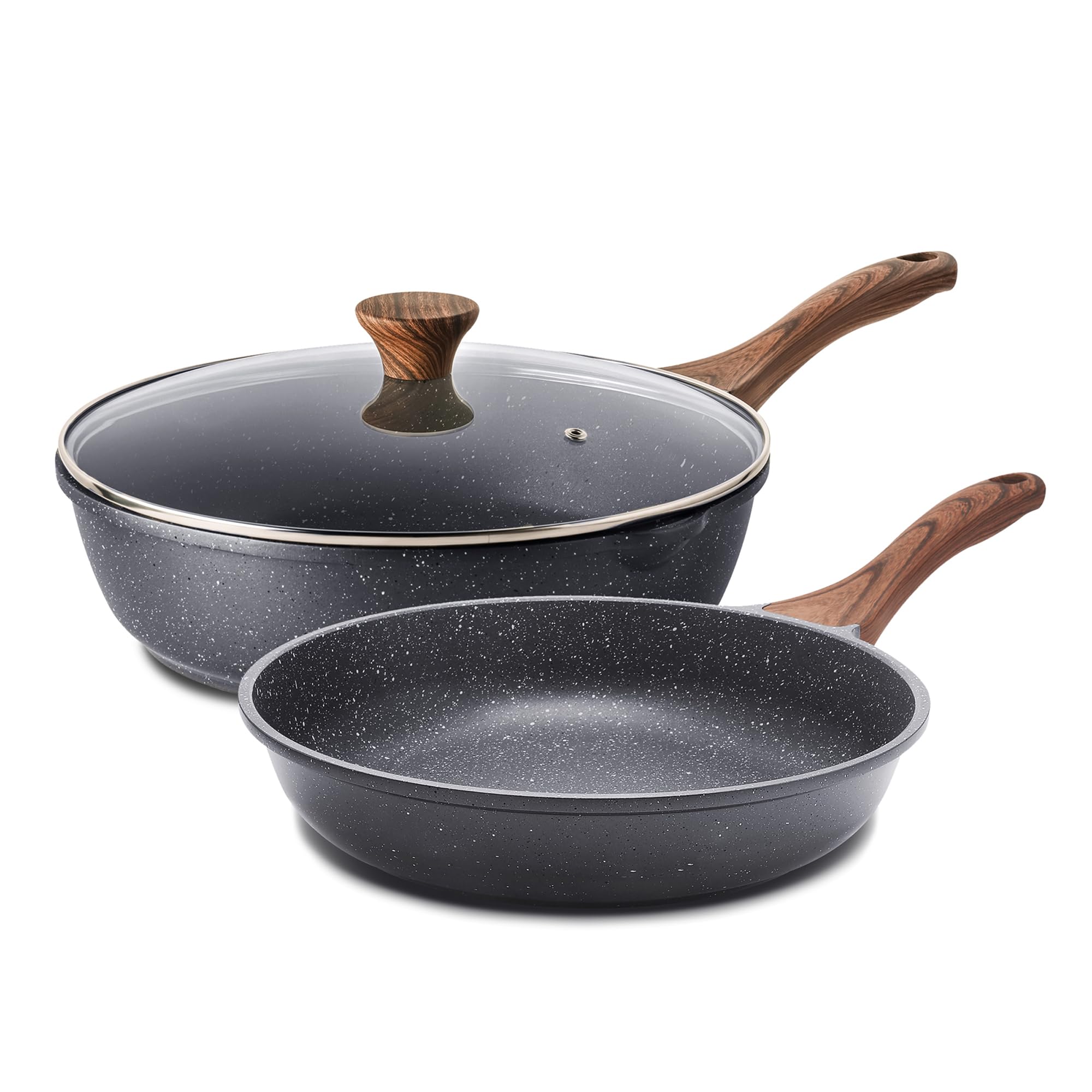SENSARTE 3-Piece Nonstick Skillets Pans Set, Contains 8 Inch Frying Pa ...