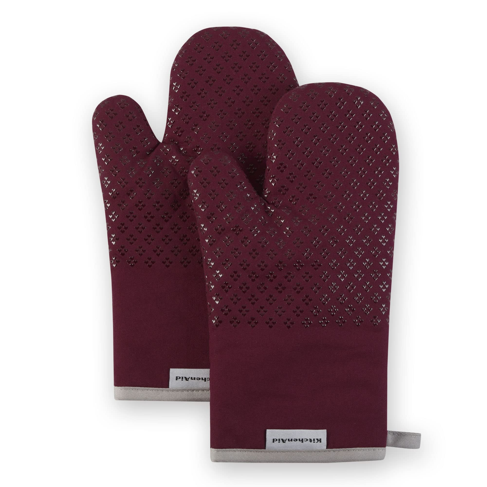 KitchenAid Asteroid Oven Mitt Set, Boysenberry Purple 7"x12.5 ...