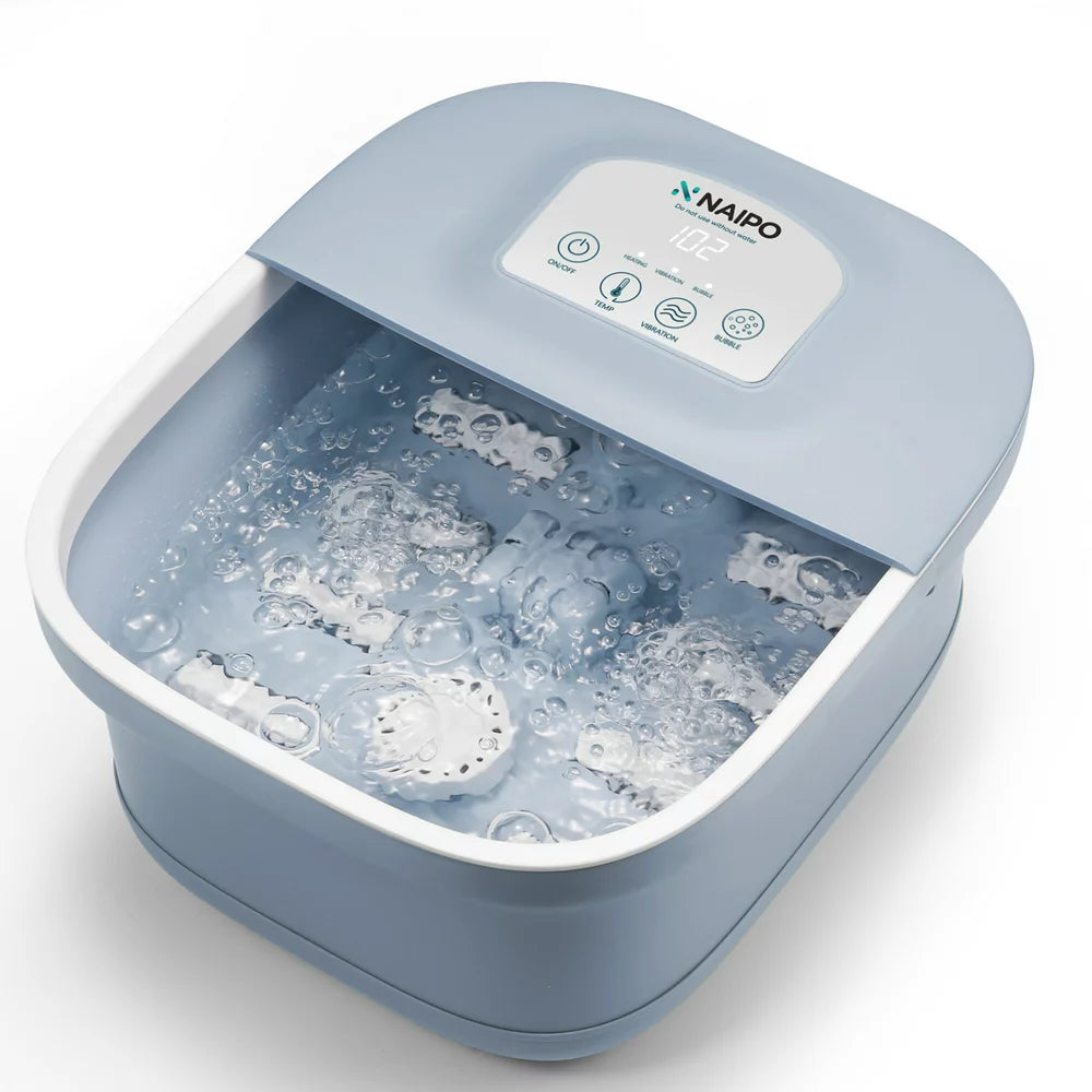 Naipo Foot Spa Bath Massager with Fast Heating, Rich Bubble, Vibration ...