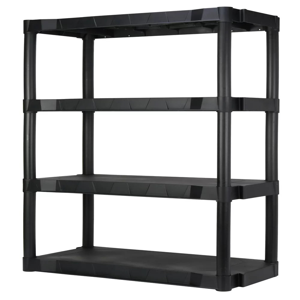 Hyper Tough 13.88"D x 30"W x 56.2"H 4 Shelf Plastic Garage Storage She ...