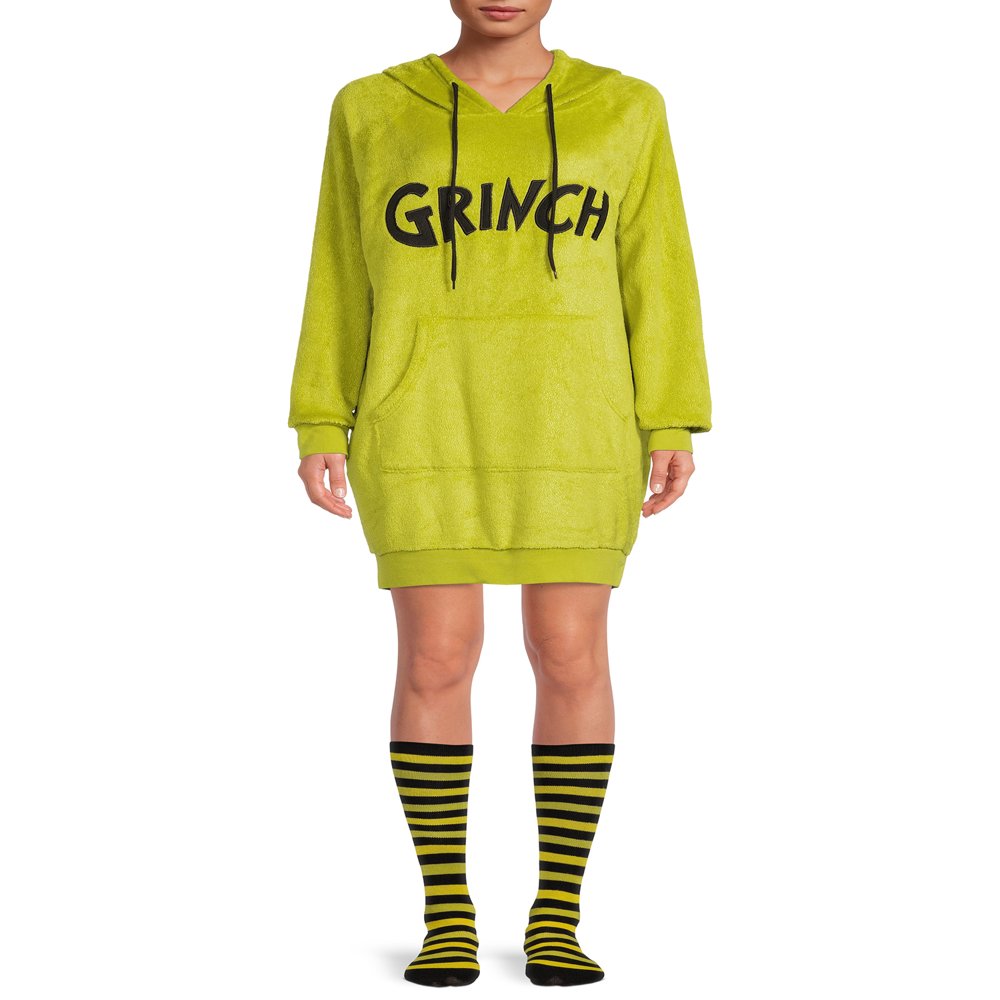 Dr. Seuss Women's Grinch Sleep Shimmer Lounger with Socks – MonsterDeals.io