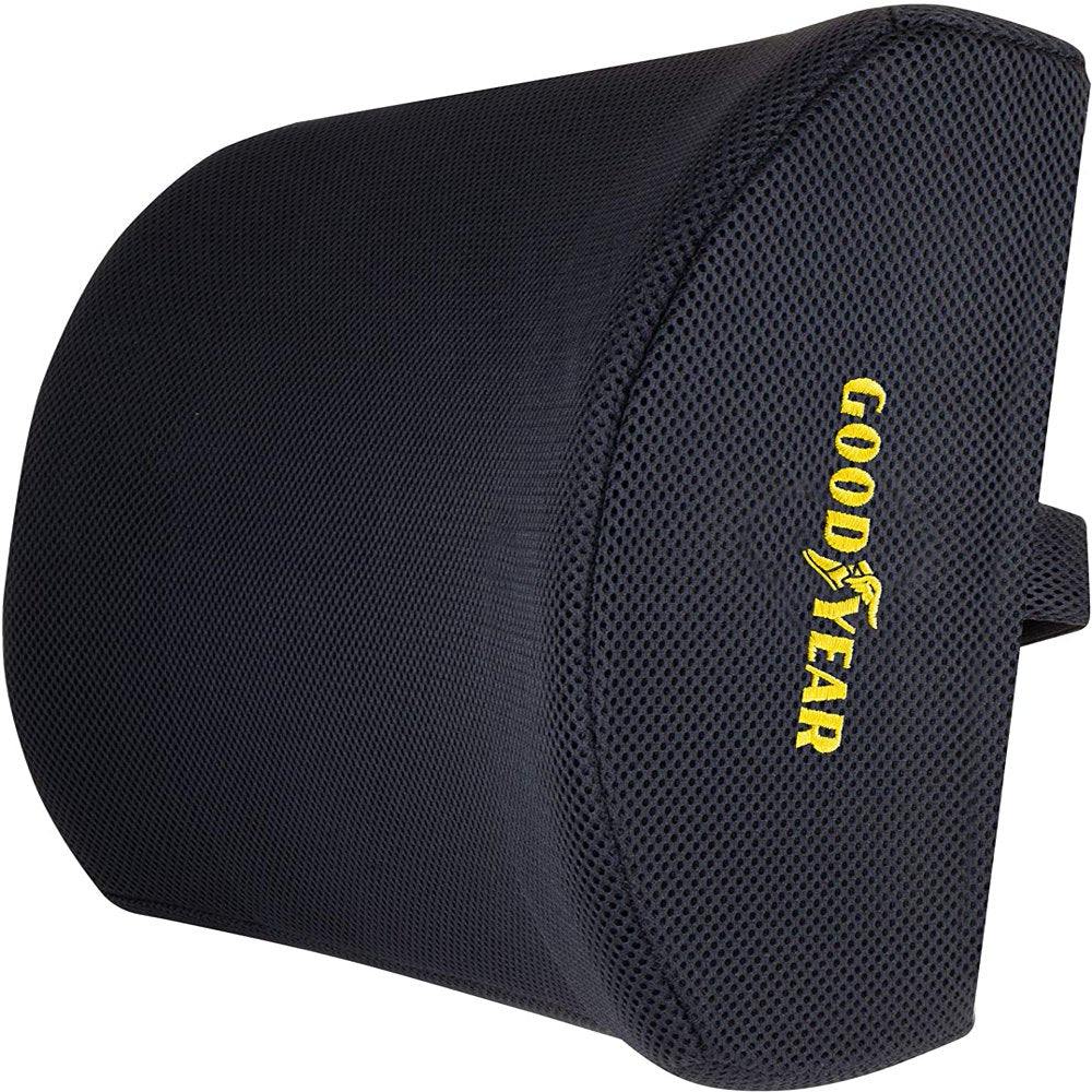 Goodyear Lumbar Support Pillow, Contoured Memory Foam, Office, Car Use ...